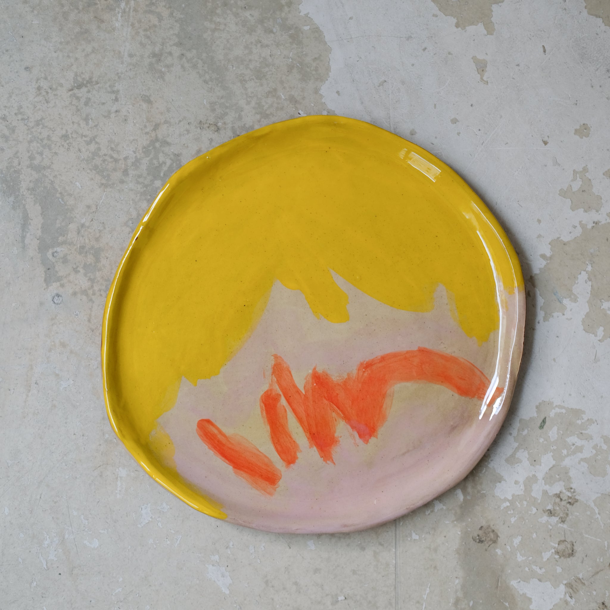 Plate A2320 in red earthenware D 27cm - Multicolor by Héloise Bariol ...