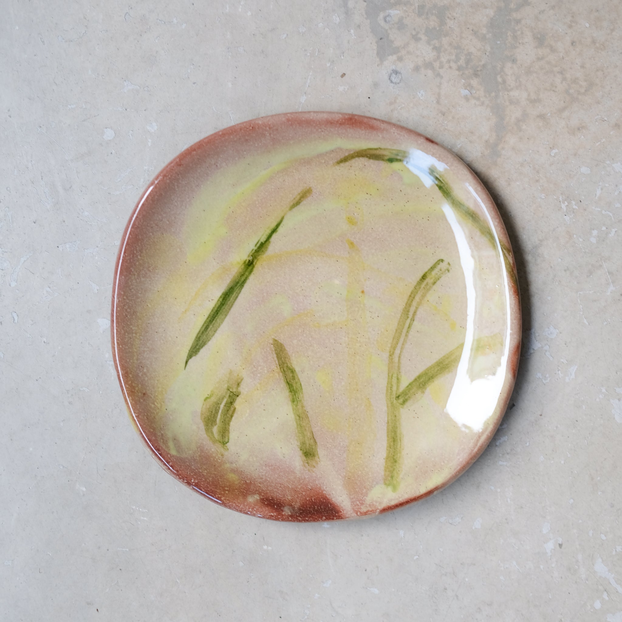 Plate W2305 in red earthenware D 19cm - Multicolored by Héloise Bariol ...