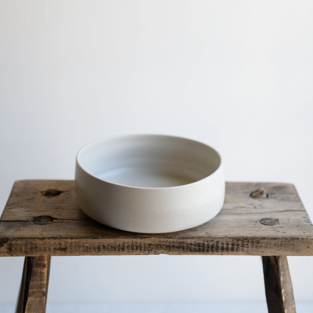 Stoneware bowl by ceramist Laurence Labbé at Brutal Ceramics